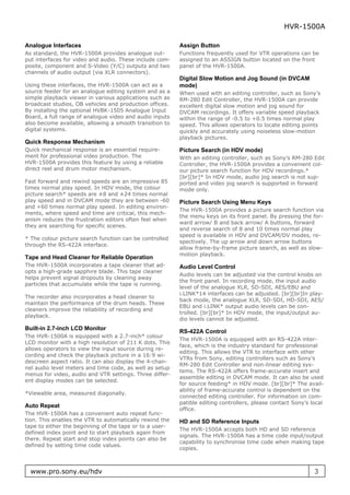 Sony HVR-1500A | PDF