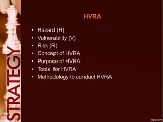 HVRA for healthcare facility | PPTX
