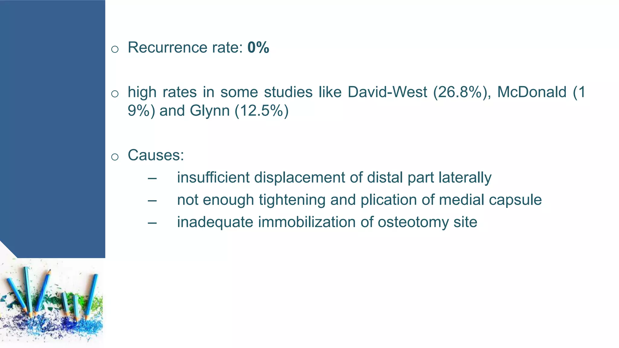 Outcome of Mitchell's procedure in the treatment of hallux valgus | PPT