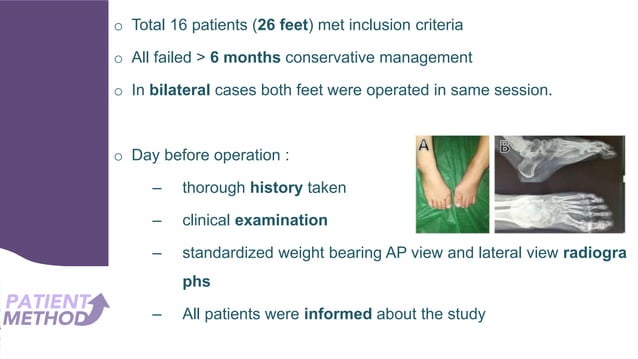 Outcome of Mitchell's procedure in the treatment of hallux valgus | PPT
