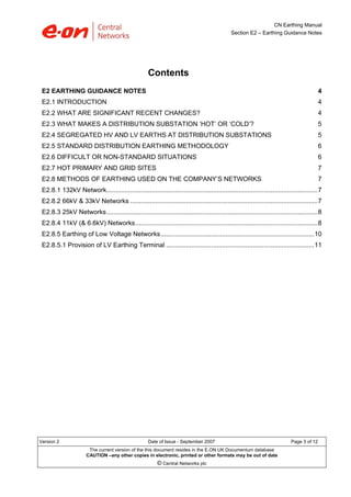 HV Substation Earthing Guide - Central Networks | PDF