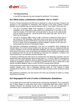HV Substation Earthing Guide - Central Networks | PDF