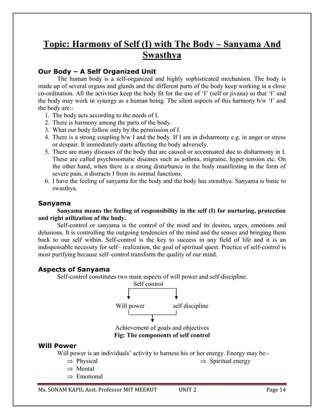 Human values unit 2 notes | PDF | Medical Health