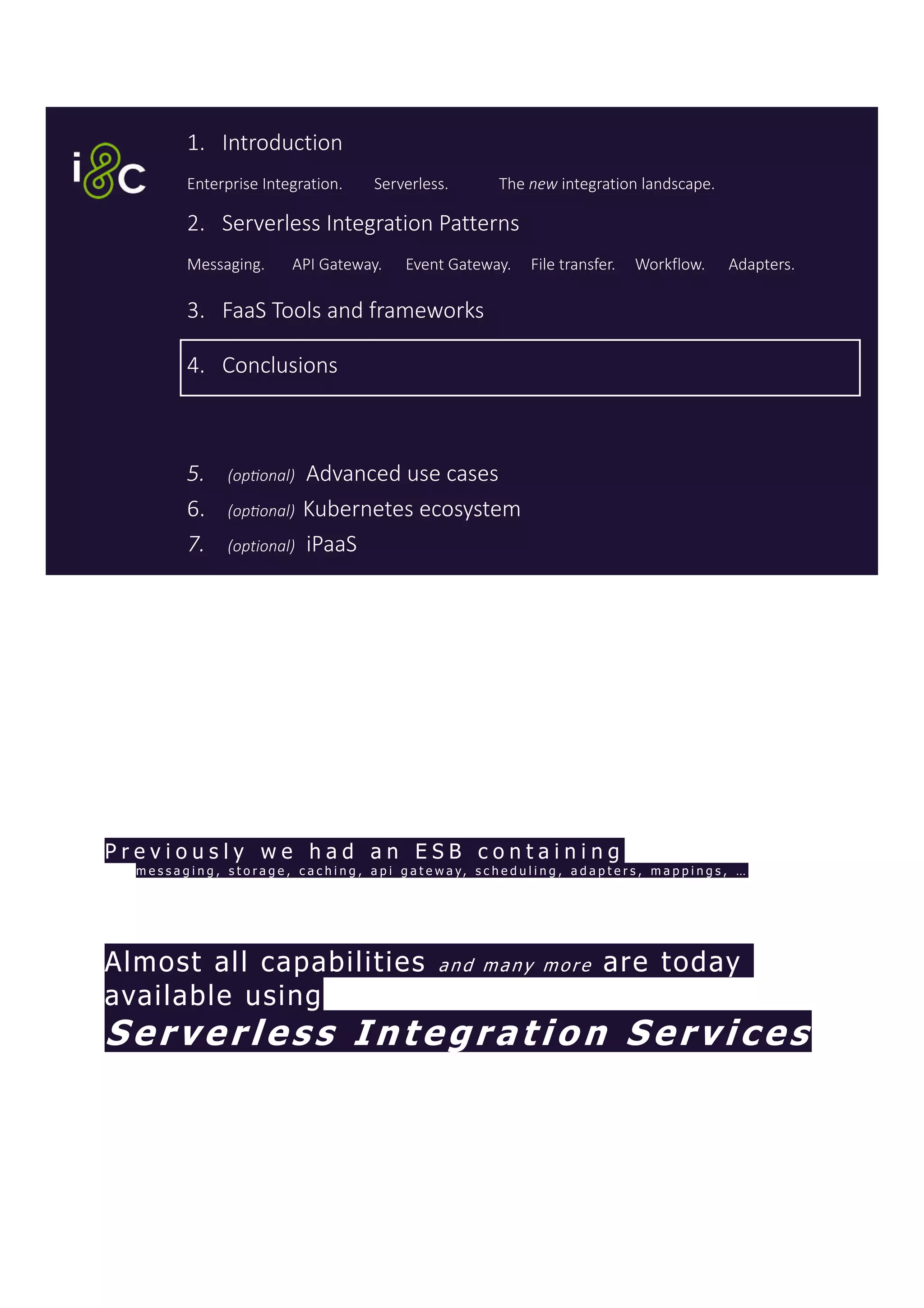 SAI - Serverless Integration Architectures - 09/2019 | PDF