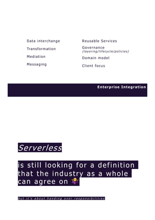SAI - Serverless Integration Architectures - 09/2019 | PDF
