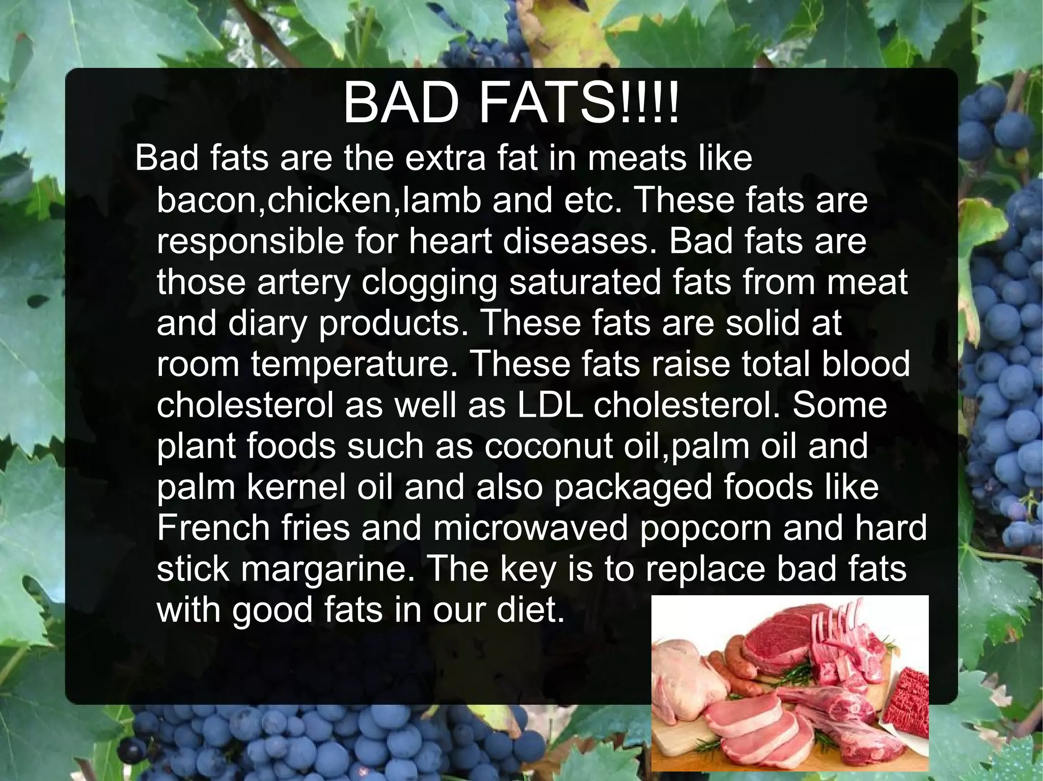 facts about fats | ODP