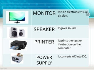 COMPONENTS OF COMPUTER SYSTEM | PPTX