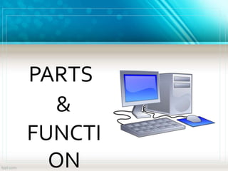 COMPONENTS OF COMPUTER SYSTEM | PPTX