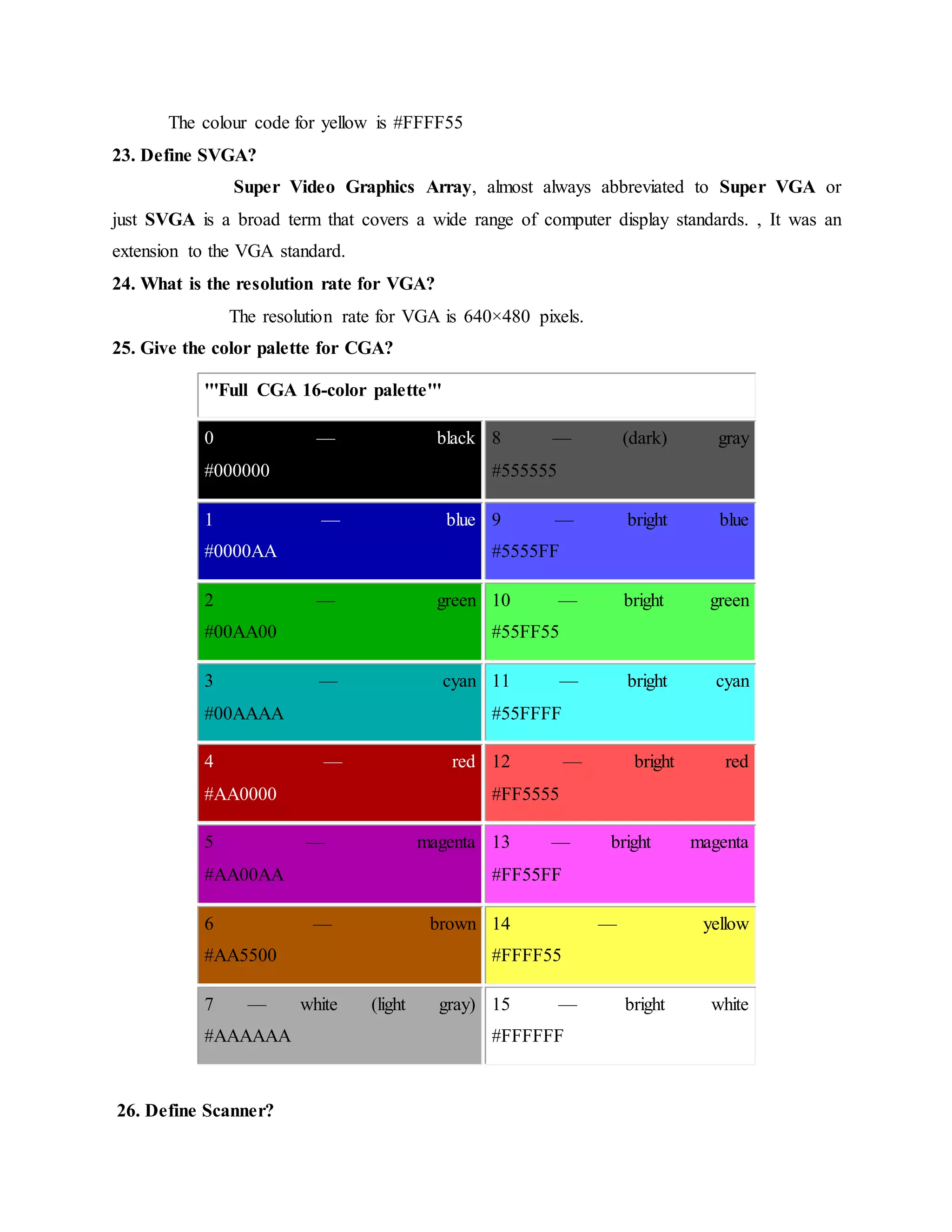 COMPUTER HARDWARE - SHORT NOTES | DOC