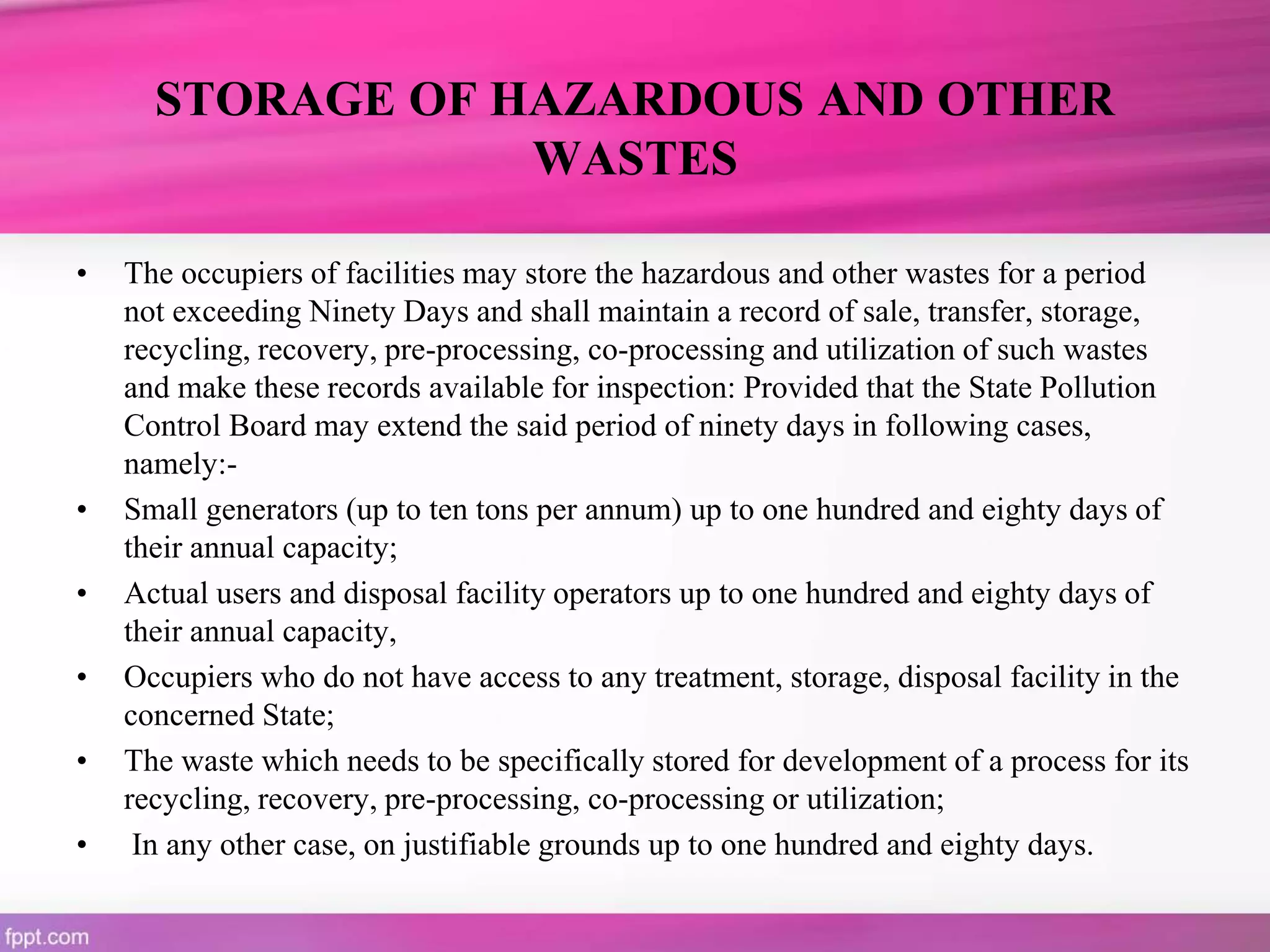 Hazardous waste Management | PPT