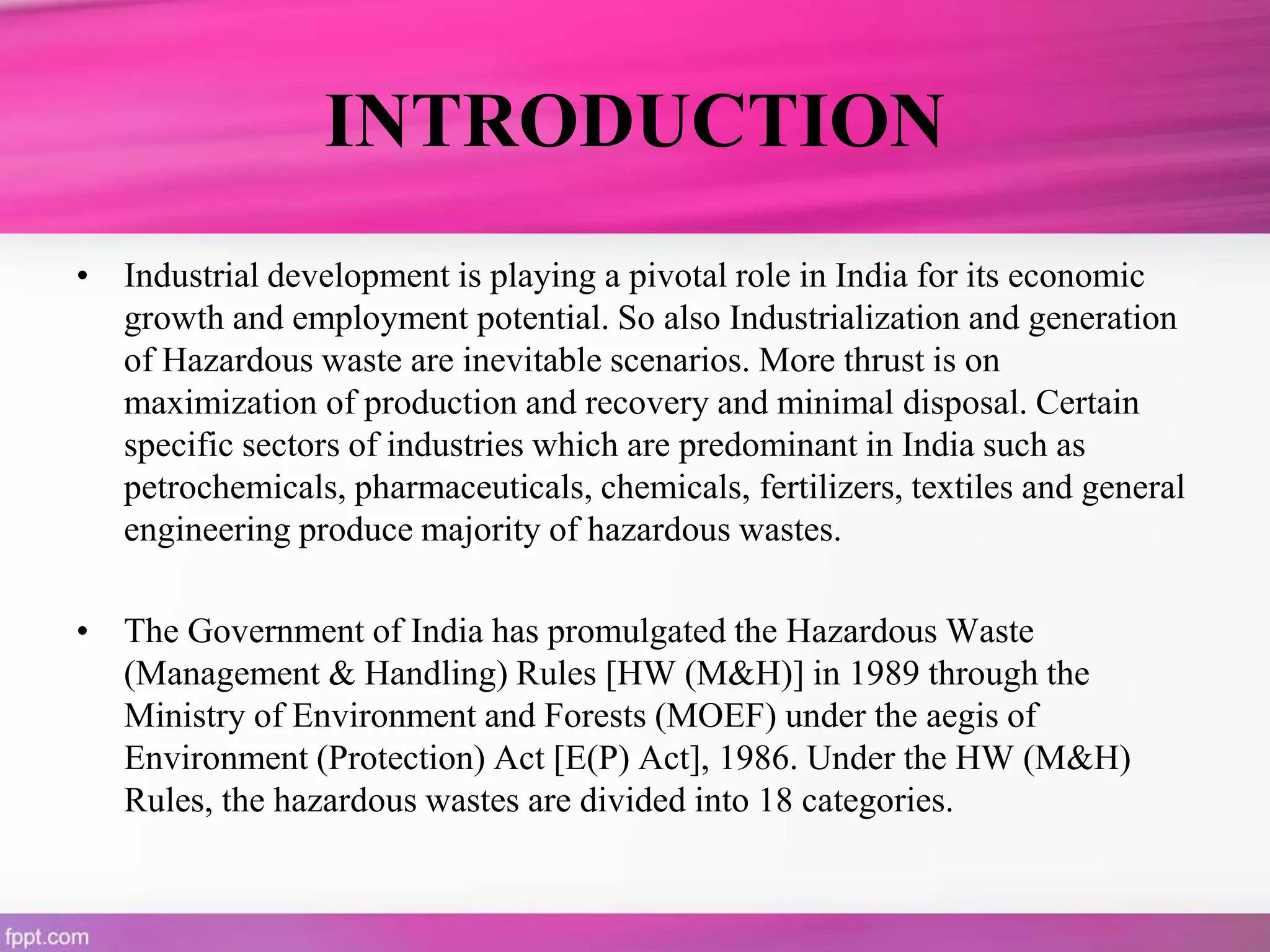 Hazardous waste Management | PPT