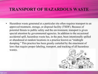 Hazardous waste Management | PPT