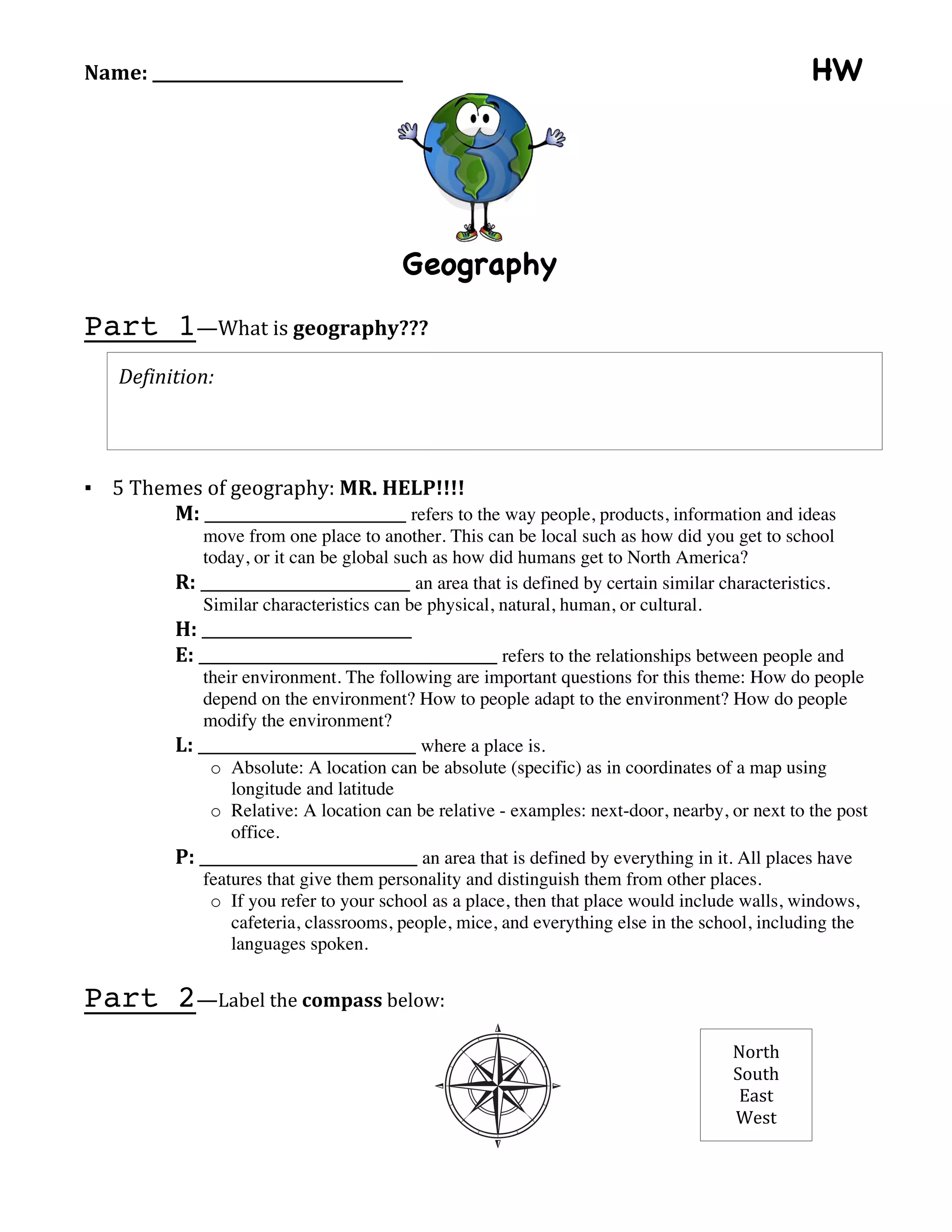 5 themes of geography | PDF