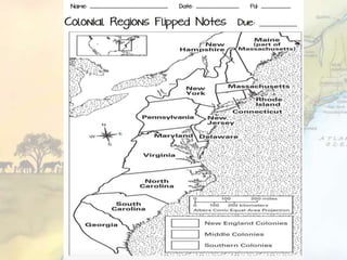 13 Colonies Map With Bodies Of Water