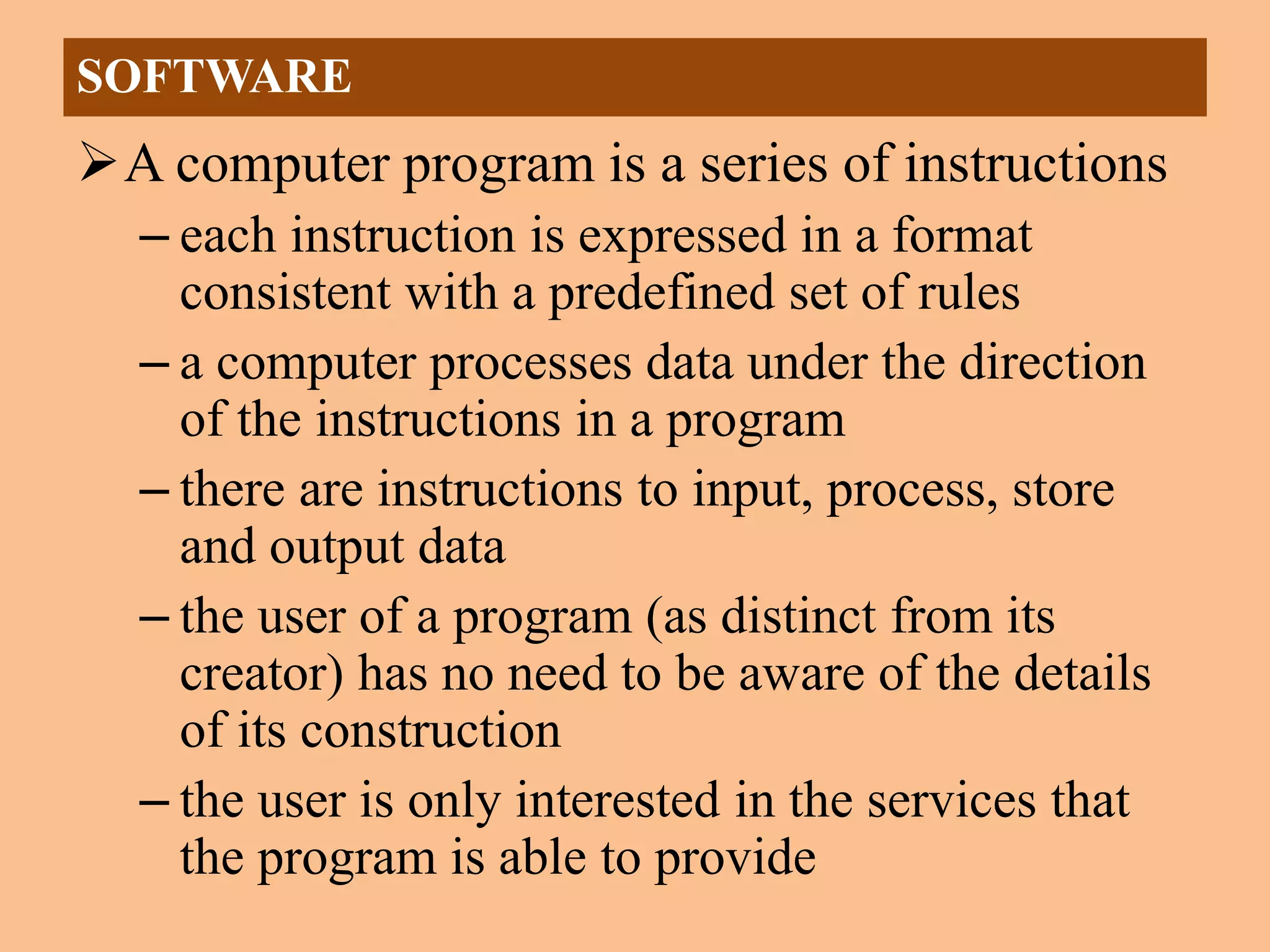 COMPUTER HARDWARE AND SOFTWARE | PPSX