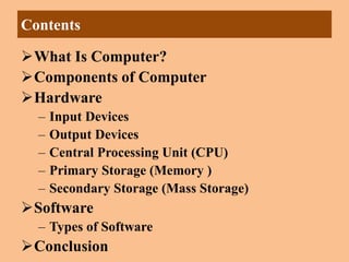 COMPUTER HARDWARE AND SOFTWARE | PPSX