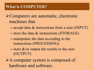 COMPUTER HARDWARE AND SOFTWARE | PPSX