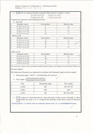 Perspective in Informatics 3 - Assignment 1 - marked answers | PDF