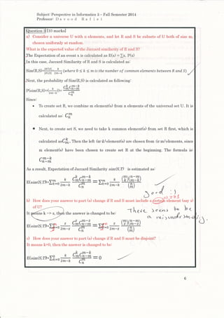 Perspective in Informatics 3 - Assignment 1 - marked answers | PDF