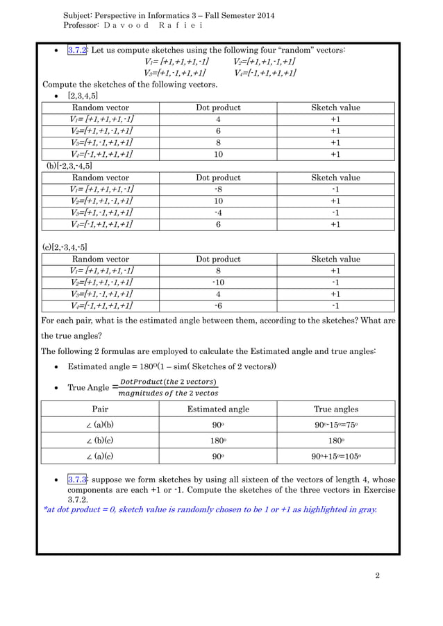 Perspective in Informatics 3 - Assignment 1 - Answer Sheet | PDF