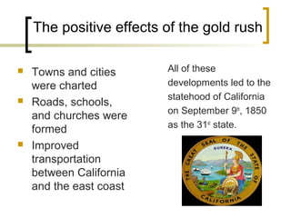 Hw#18 the california gold rush of 1849 | PPT