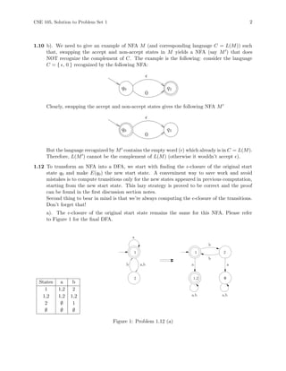 Introduction to the Theory of Computation, Winter 2003 A. Hevia and J. Mao Solution to Problem ...
