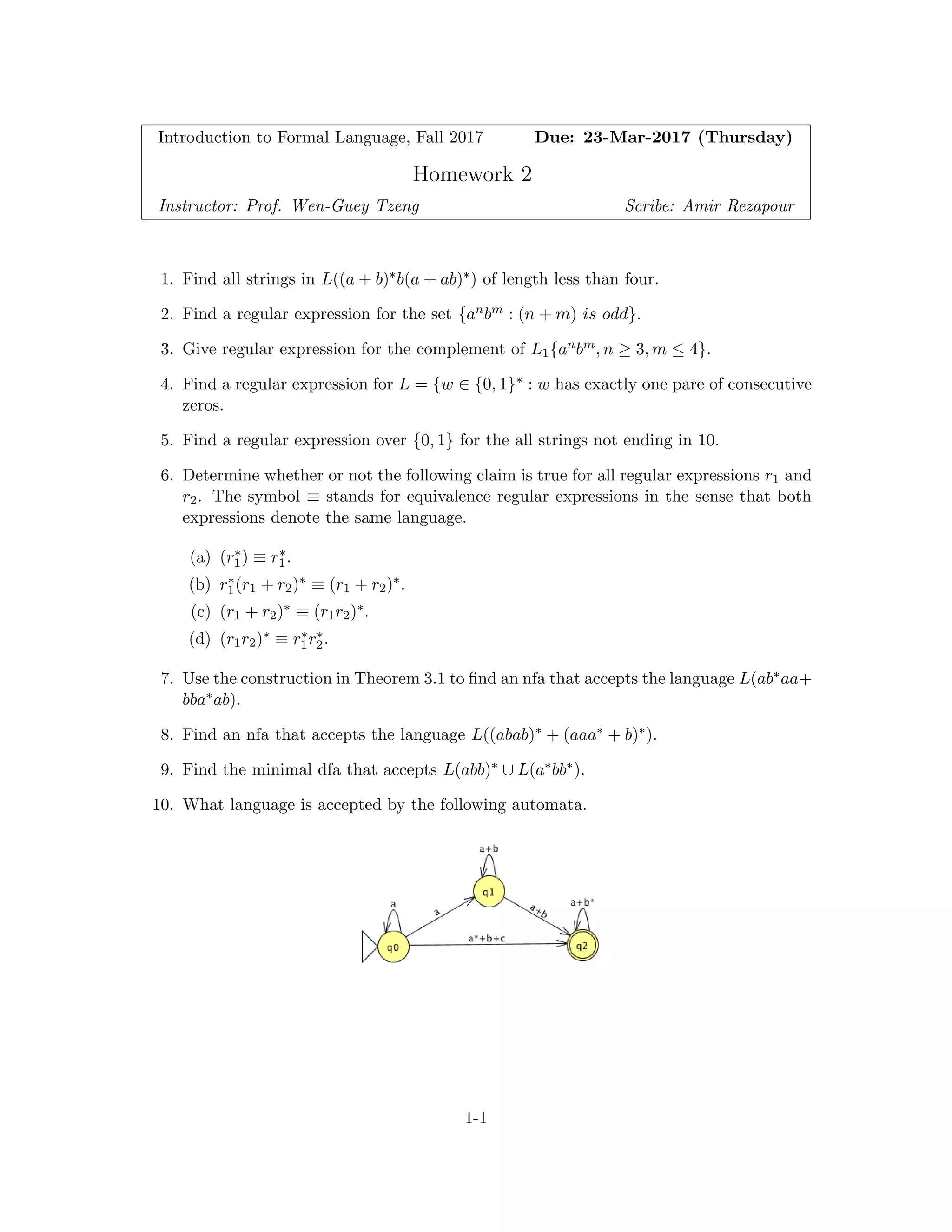 Hw2 2017-spring | PDF