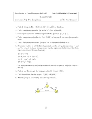 Hw2 2017-spring | PDF