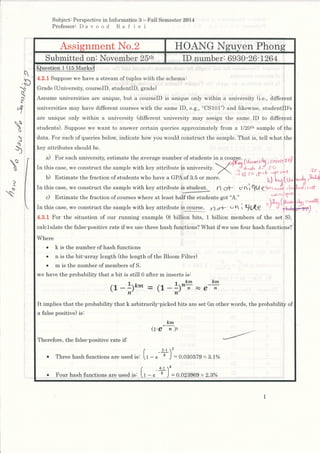 Perspective in Informatics 3 - Assignment 2 - marked answers | PDF