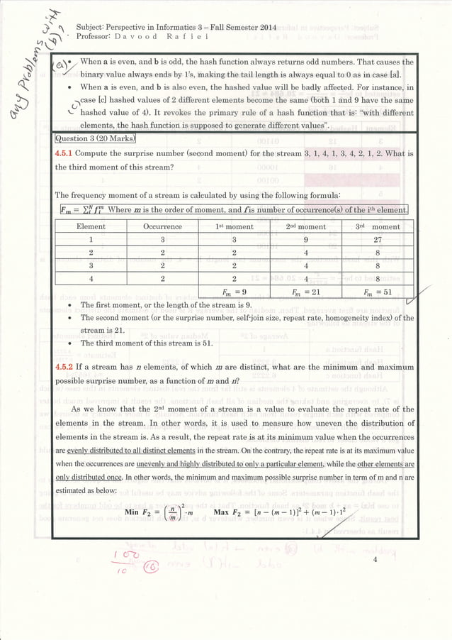 Perspective in Informatics 3 - Assignment 2 - marked answers | PDF