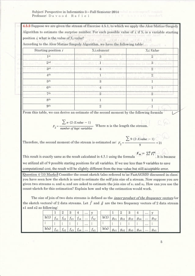 Perspective in Informatics 3 - Assignment 2 - marked answers | PDF