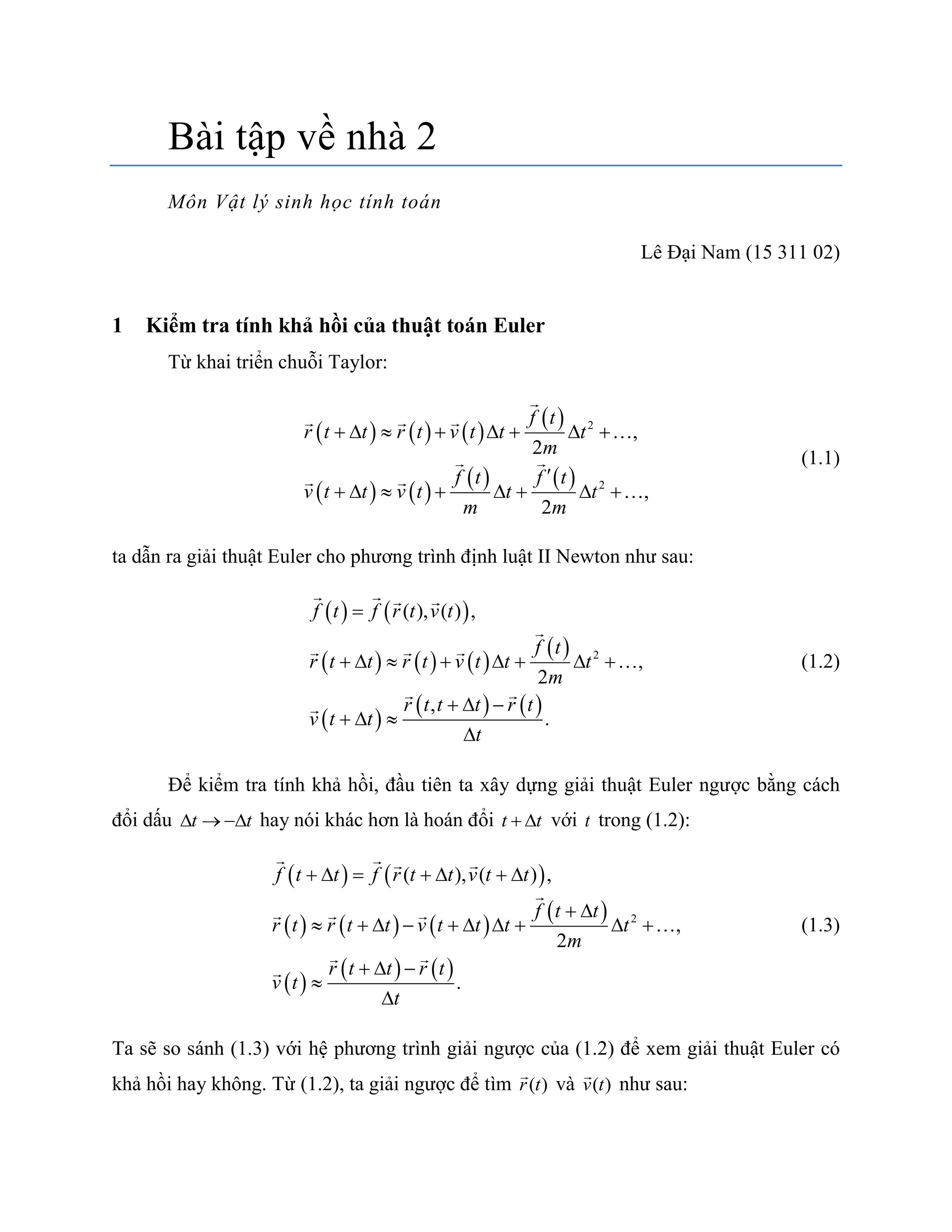 Euler And Other Algorithms Of Solving 2nd Newton Equation Pdf