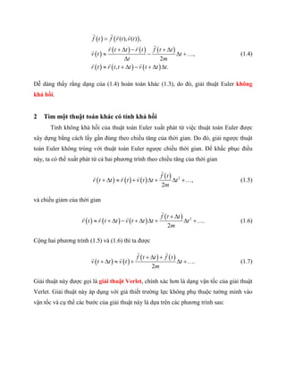 Euler and other algorithms of solving 2nd Newton equation | PDF