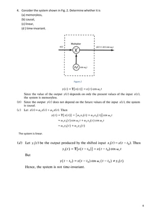 signal and system Hw2 solution | PDF