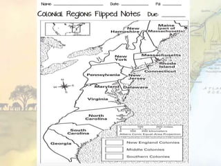13 Colonies Regions Black And White