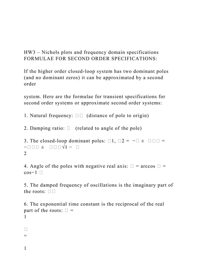 HW3 – Nichols plots and frequency domain specifications FORM.docx