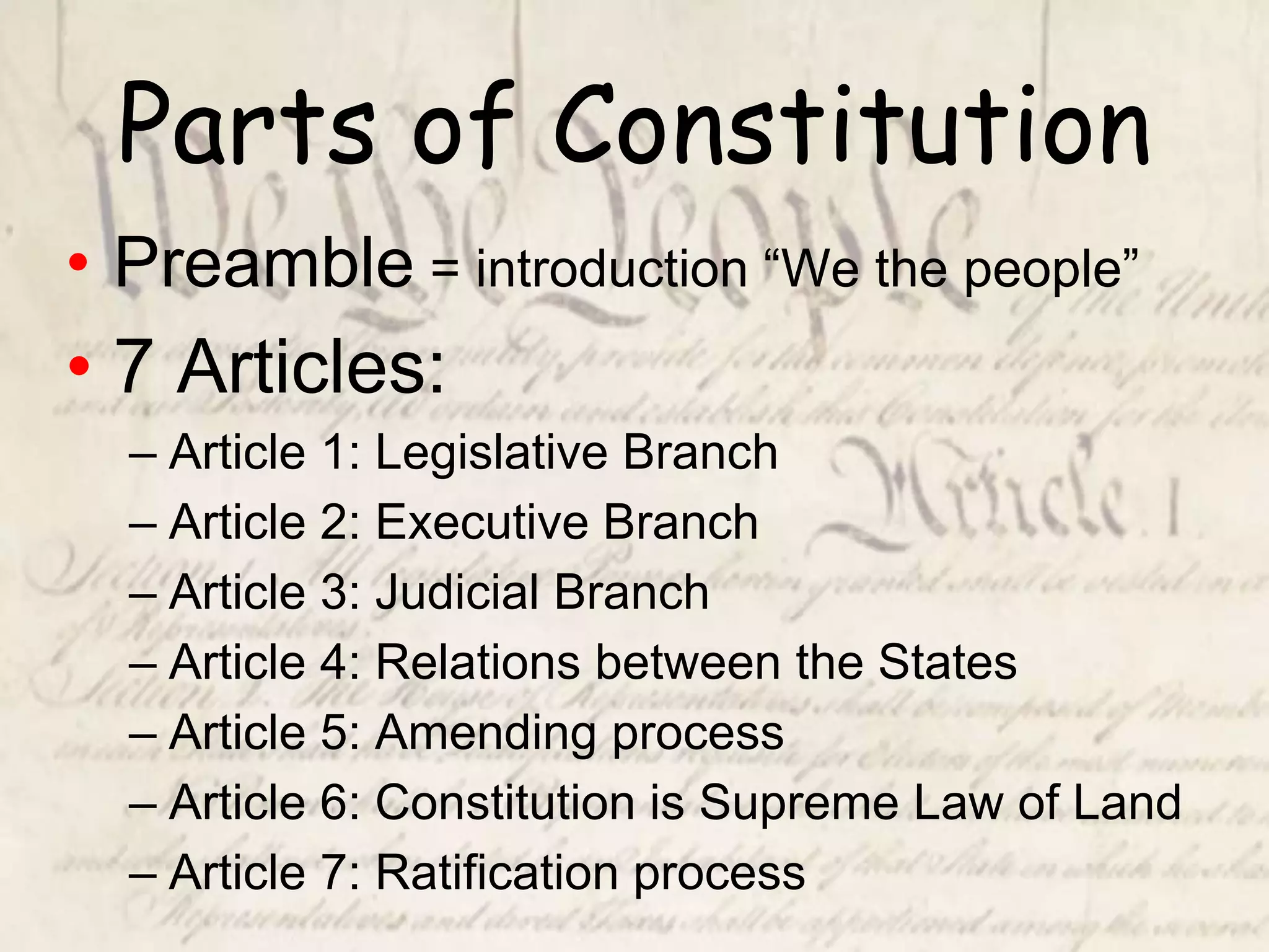 Hw#4 principles of the constitution | PPTX