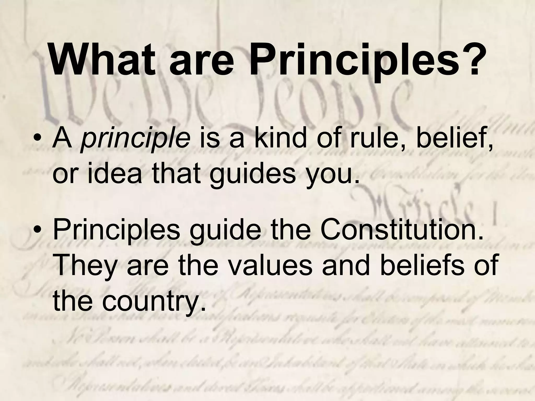 Hw#4 principles of the constitution | PPTX