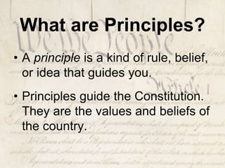 Hw#4 principles of the constitution | PPTX