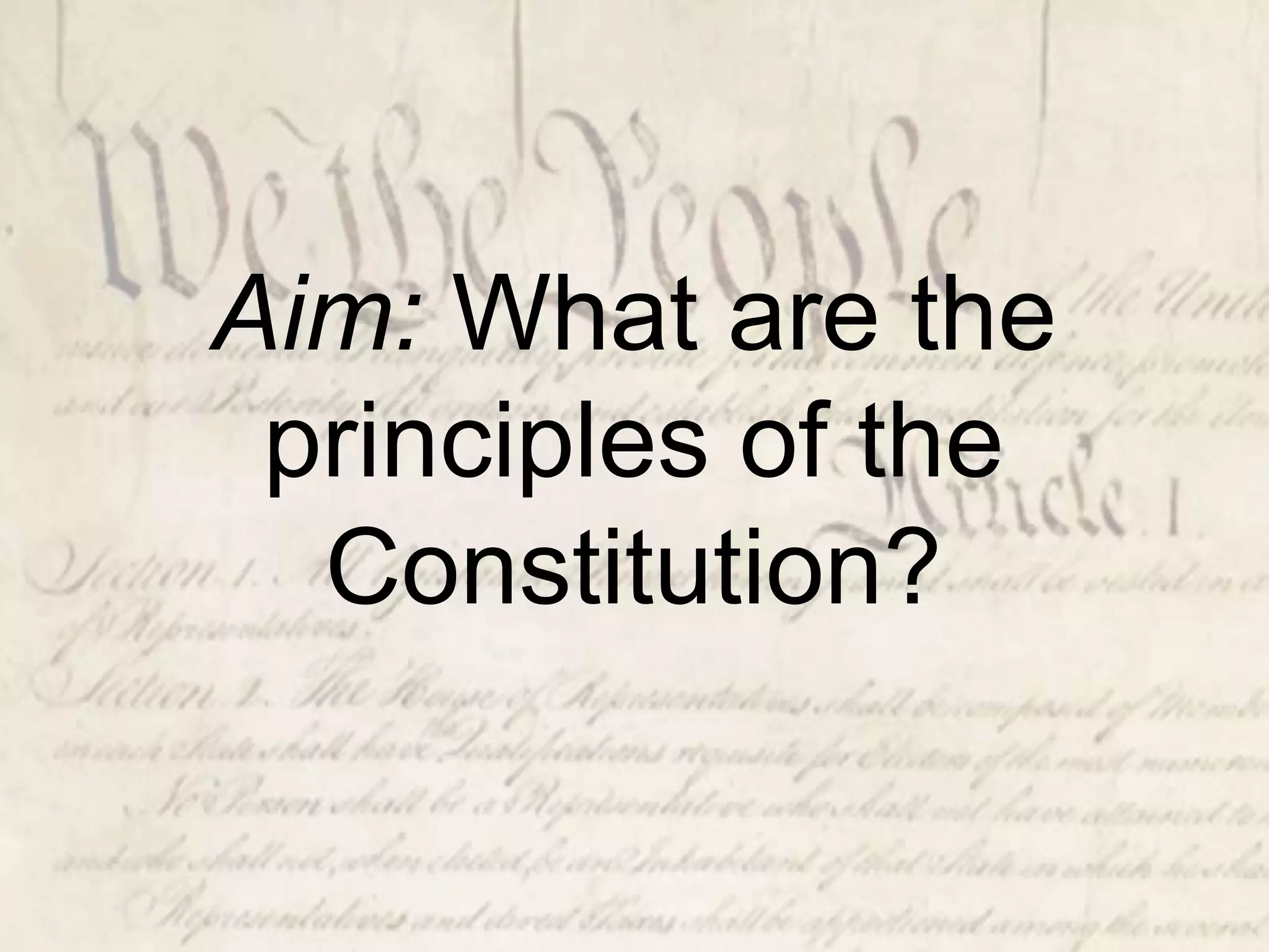 Hw#4 principles of the constitution | PPT