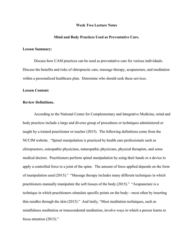 Hw499 week 2 lecture notes | PDF Hw499 week 2 lecture notes | PDF