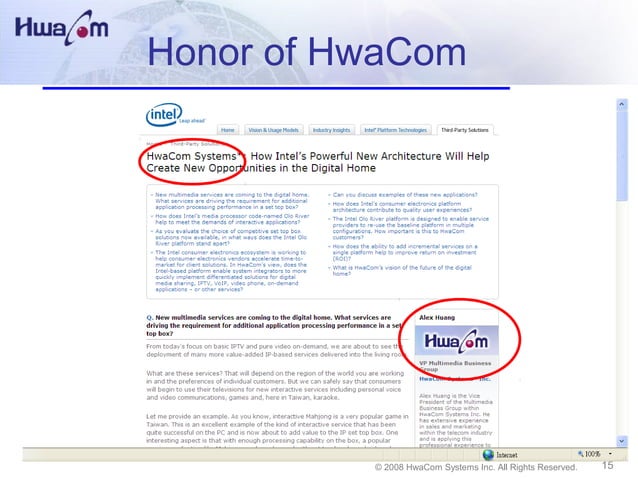 HwaCom corporateoverview-e | PPT