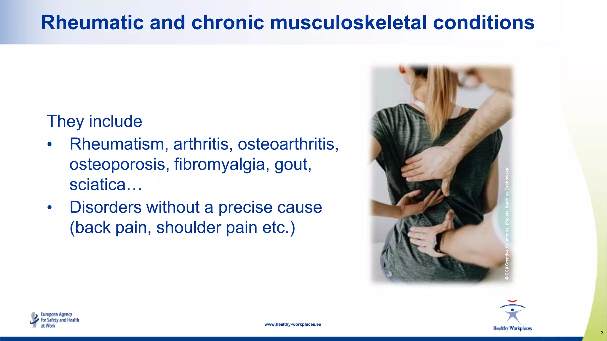 Working with chronic musculoskeletal disorders | PPTX