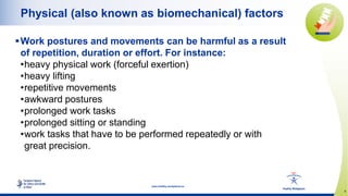 Introduction to Musculoskeletal Disorders (MSDs) prevention | PPTX