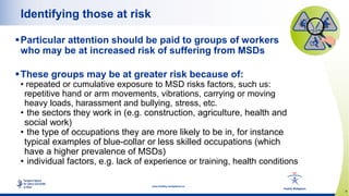 Risk Assessment for Musculoskeletal Disorders (MSDs) | PPTX