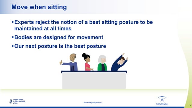 On the move — MSDs and avoiding prolonged static sitting at work | PPTX ...
