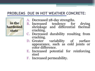 Hot Weather Concrete (Presentation) | PPTX