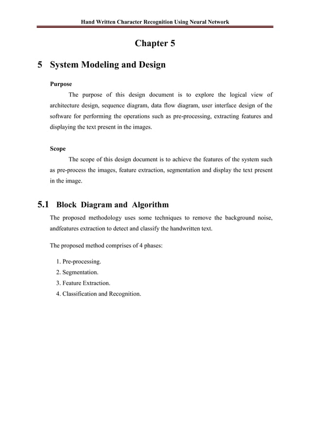Hand Written Character Recognition Using Neural Networks Docx Computing Technology And Computing