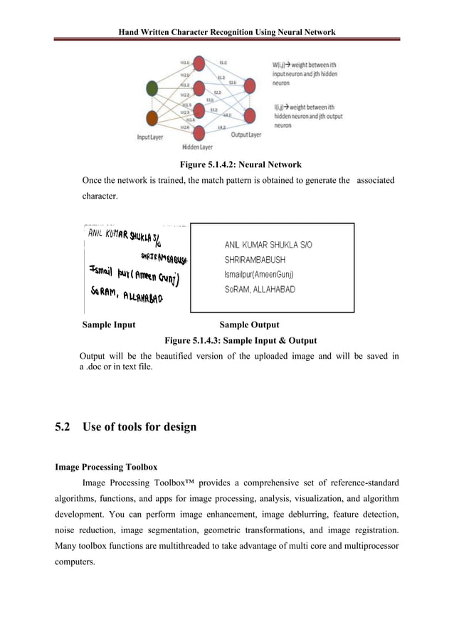 Hand Written Character Recognition Using Neural Networks Docx Computing Technology And Computing