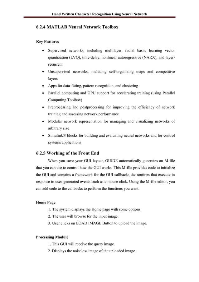 Hand Written Character Recognition Using Neural Networks | DOCX | Computing | Technology & Computing